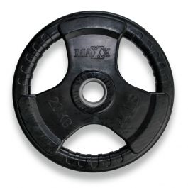 Maxx Rubberized 20kg Olympic Plate with Handle from the Fitness Concept ...