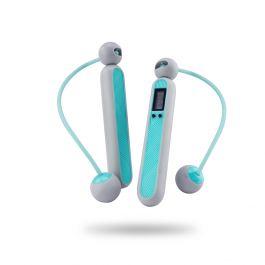 FC Digital Jump Rope (Grey/Blue) - Smart Jump Rope for Tracking Cardio ...